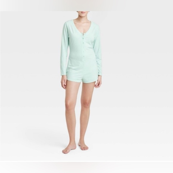 Colsie | Intimates & Sleepwear | Colsie Mint Green Pajama Romper | Poshmark